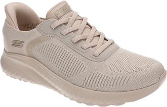 Skechers Chaussures à enfiler mains libres pour femme : baskets Bobs Sport Squad Chaos-Current Muse, naturel, 43 EU