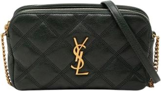 Saint Laurent Pre-owned Becky Double Zip Crossbody - Femme - Pre-owned - Noir - Taille: ONE Size