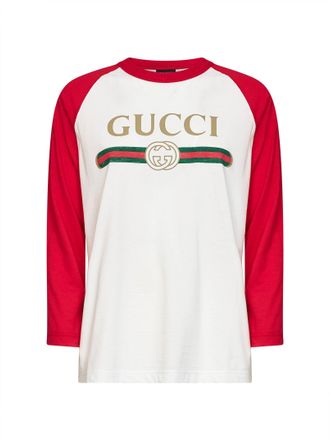 Gucci Logo-Embroidered Silk Jersey T-Shirt - White