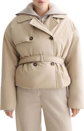 Scotch & Soda Damen Lightweight Padded Poplin Trench Jacket Trenchjacke, Plaza Taupe U292, XS
