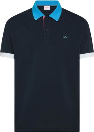 Sun 68 Homme, Tops, Bleu, Taille: L Polo 3 Color Way S/S