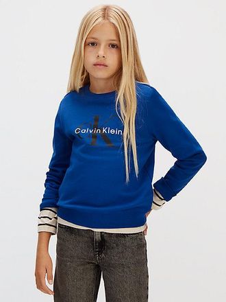 Calvin Klein L&auml;ssiges Logo-sweatshirt F&uuml;r Kinder - Admiral Blue - Gender-inclusive Kinder - 12