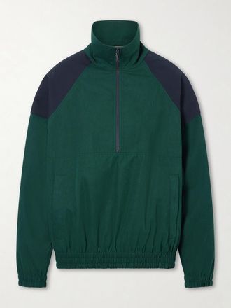 Saint Laurent Sweatshirt Aus Baumwolle Mit Kurzem Rei&szlig;verschluss - Gr&uuml;n