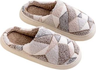 Generic Pantoufles dhiver pour homme et femme - En peluche - Confortables - Doublées - En mousse à mémoire de forme - Confortables - Pour lintérieur et lextér
