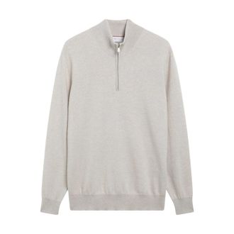 Brunello Cucinelli M2200124 Halbrei&szlig;verschluss-Rollkragenpullover - - Sweatshirts & Hoodies - Herren - Beige - XL