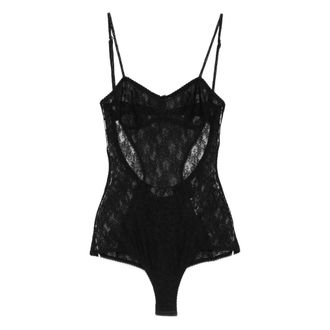 The Attico Femme, Tops, Noir, Taille: 38 FR Lace Bodysuit