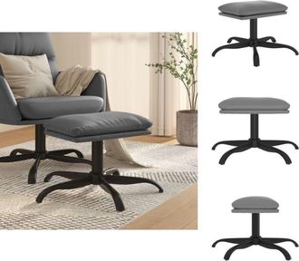vidaXL Fußhocker Anthrazit 60x60x36 cm Kunstleder - Hocker - Kunstleder Sessel - Beistelltisch - Lounge Möbel - Wohnzimmer Dekoration