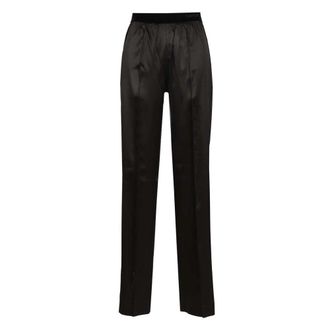Tom Ford Stretch Seidensatin PJ Hose - - Trousers - Damen - Schwarzk - XS