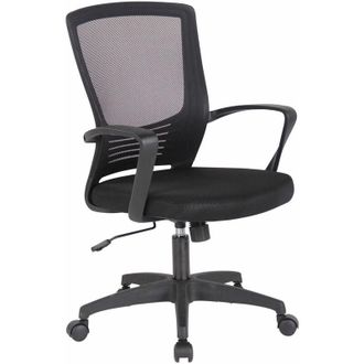 Clp Chaise de bureau de design moderne sur le dossier incurv&eacute; avec diff&eacute;rentes roues de couleurs Couleur : Noir
