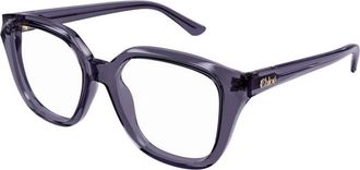 Chlo&eacute; Femme, Accessoires, Violet, Taille: 53 MM Lunettes de vue carr&eacute;es