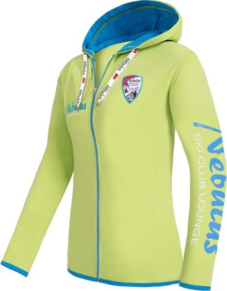 Nebulus Damen Sweatjacke CLUBLOUNGE, Jacke, praktische Kapuzenjacke, Lime - XXL/44