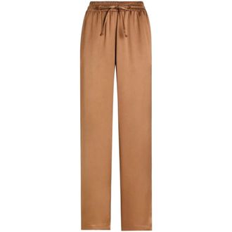 Dolce & Gabbana Femme, Pantalons, Brun, Taille: 38 FR Pantalon de Pyjama en Double Satin de Soie