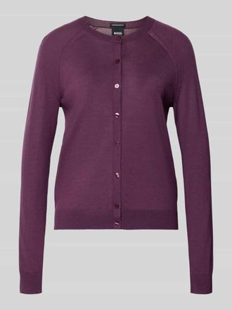 HUGO BOSS Cardigan aus Wolle mit Raglan&auml;rmeln