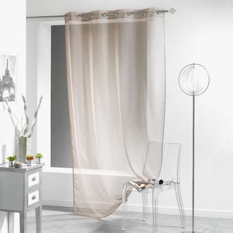 Douceur d'Int&eacute;rieur Tenda con occhielli Lissea, in poliestere, Grigio (Taupe), 240 x 140 x 240 cm