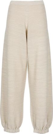 Fabiana Filippi Femme, Pantalons, Beige, Taille: 38 FR Pantalon de jogging en laine, coton et lurex