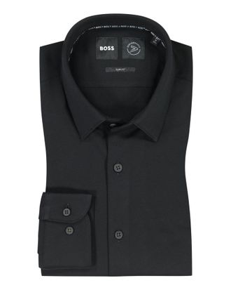 HUGO BOSS Hemd im Baumwoll-Mix, Slim Fit in