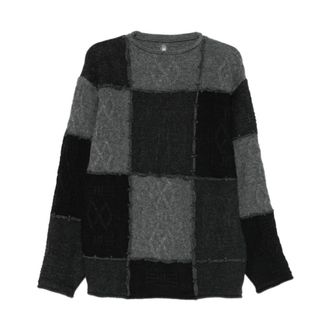 Ader Error Homme, Pulls, Gris, Taille: L Pull ras du cou Jacquard