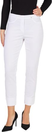 Robell Style BELLA09-7/8 Damen Jeans Straight - Jeanshose Damen high Waist - Stretch Jeans Hose mit Aufschlag und Ges&auml;&szlig;taschen - Bitte Zwei Gr&ouml;&szlig;en Kleiner be
