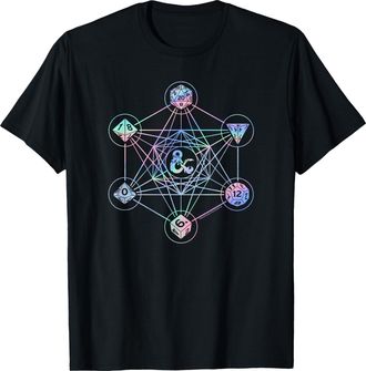 Dungeons & Dragons 6 Die Geometric Hologram Logo T-Shirt
