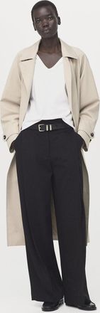 Mango T-shirt coton col en V blanc - Femme - XXS - MANGO