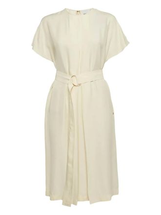 Burberry robe &agrave; taille ceintur&eacute;e - Blanc