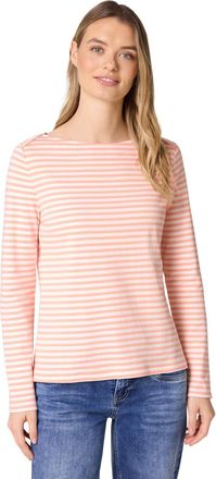 Street One Gestreiftes T-Shirt Light apricot 46
