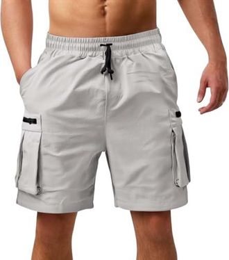 Generic Short cargo pour homme - Short de sport extensible - Pantalon chino pour homme - Pantalon cargo de d&eacute;tente - Pantalon de marche - Pantalon de surv&ecirc;tem