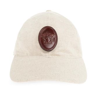 Versace unisex, Accessoires, Beige, Taille: 59 CM Casquette de baseball en coton et lin