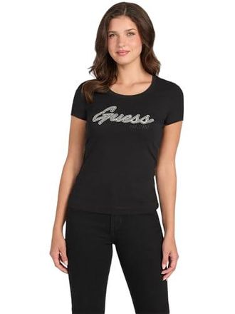 Guess T-shirt Hot Fix Eco Signature, noir, Taille M