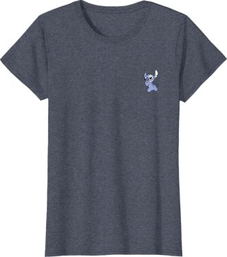 Disney Lilo And Stitch Stitch Backside Breast Print T-Shirt