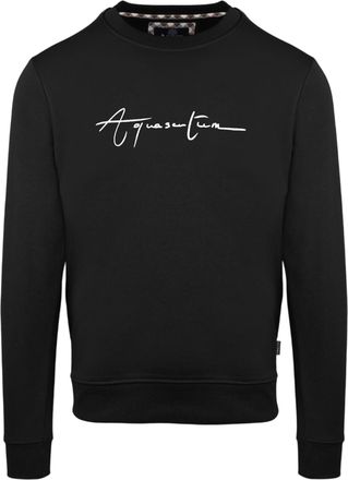 Aquascutum Sweatshirt f&uuml;r Herren, Rundhalsausschnitt, Regul&auml;r (Schwarz)