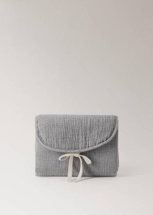 Mango Matelas &agrave; langer b&eacute;b&eacute; en coton gaze gris - Home - Taille unique - MANGO HOME