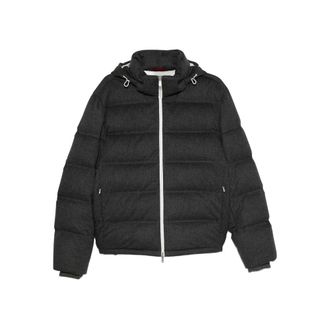 Brunello Cucinelli Hooded Quilted Padded Jacket