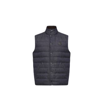 Moncler Moncler Liorane Denim Down Gilet, Men, Blue, Size: 0