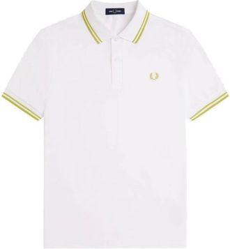 Fred Perry Homme, Tops, Blanc, Taille: XL Polo Chemises