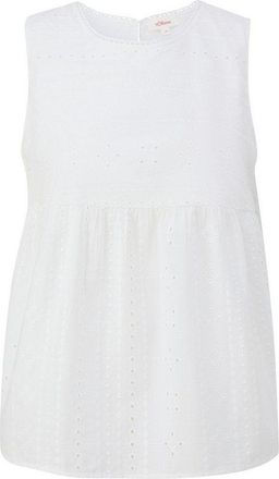 s.Oliver Muscleshirt Bluse Blusenshirt mit All-over-Stickerei