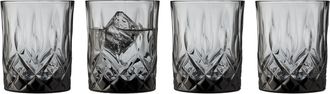 Lyngby Glas Sorrento Whiskyglas, Tumbler, 32 cl, 4 Stck., Smoke