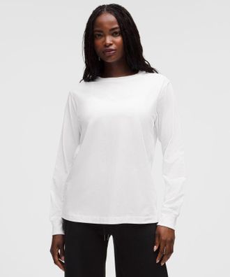 lululemon Haut manches longues All Yours en coton biologique pour Femmes - Blanc - Taille XL
