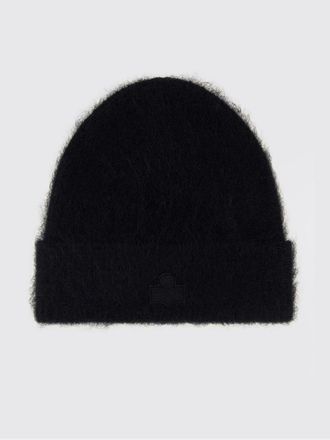 Isabel Marant Bonnet en laine de baby alpaga avec revers et logo