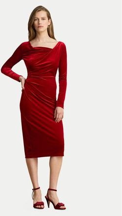 Lauren Ralph Lauren Coctailkleid 200B27415002 Rot Regular Fit