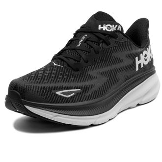 Hoka One One Hoka ONE ONE 1132210-BWHT M Clifton 9 Wide Sneaker Male Black/White EU 45 1/3
