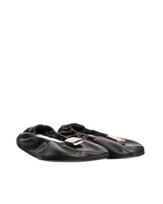 Maison Margiela Womens Ballet Flat Anatomic Travel Charm Black Exterior: Lamb Leather