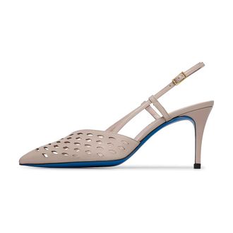 Loriblu Slingback in Nude-Lack mit Cut-out-Details - - Shoes - Damen - Beige - 39 EU