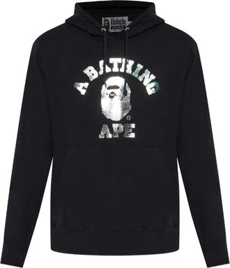 A Bathing Ape hoodie à logo imprimé - Noir