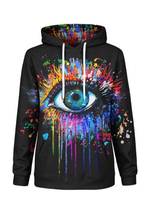 Mr. Gugu & Miss Go Black Fullprint Hoodie