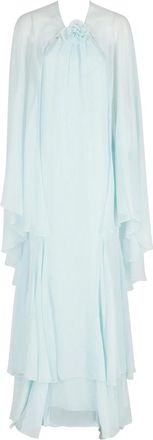 Retrof&ecirc;te Femme, Robes, Bleu, Taille: 40 FR Robe Lirael en mousseline de soie