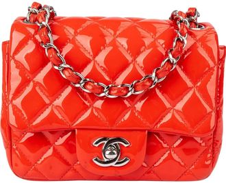 Chanel Crossbody Bags - Chanel Rouge Patent Leather Single Flap Crossbody - Gr. unisize - in Rot - f&uuml;r Damen