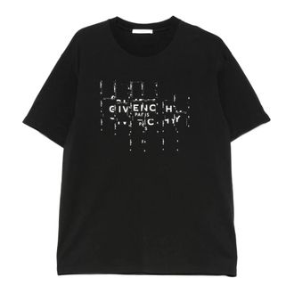 Givenchy T-Shirt aus Baumwolle mit Photographic Negative Print - - Tops - Herren - Schwarzk - M