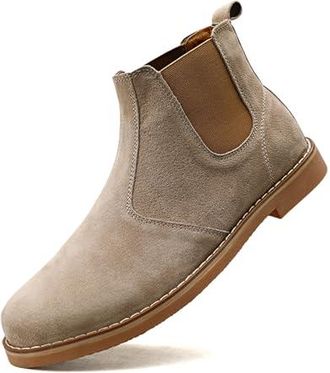 Generic Bottines Chelsea en daim pour homme, Peluche kaki., 40 2/3 EU