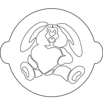 Silikomart Silikomart | Stencil für Torten in Form eines Hasen, Durchmesser 240 mm
